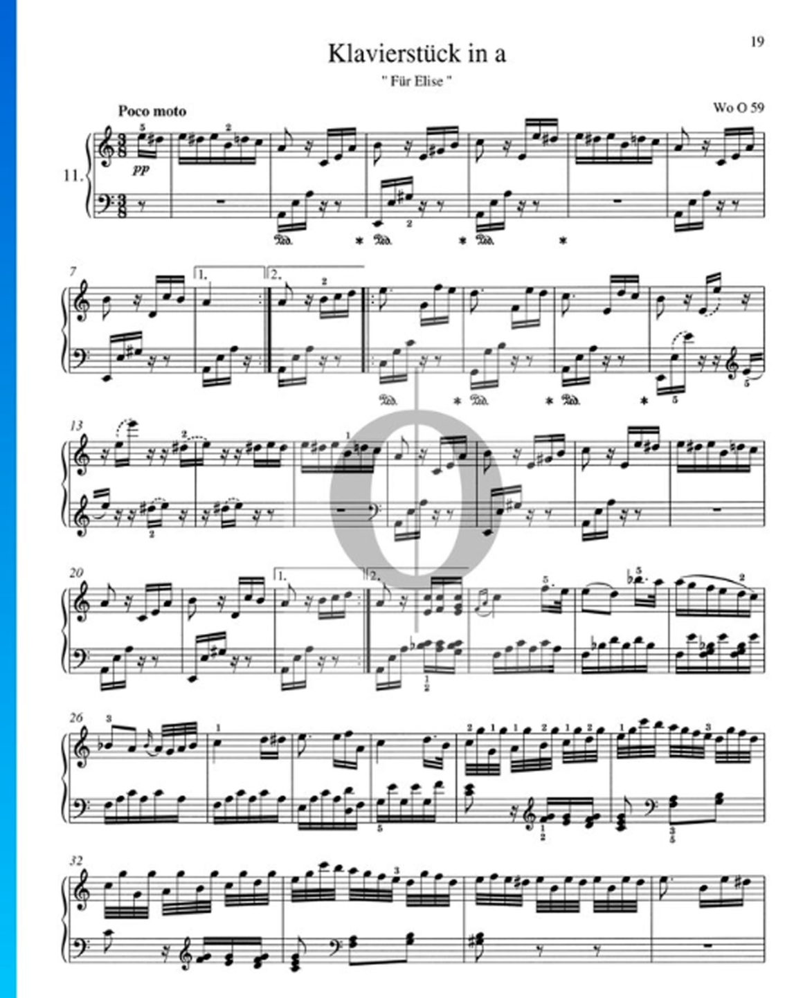 Für Elise: So findest du einfache Noten fürs Klavier (PDF)