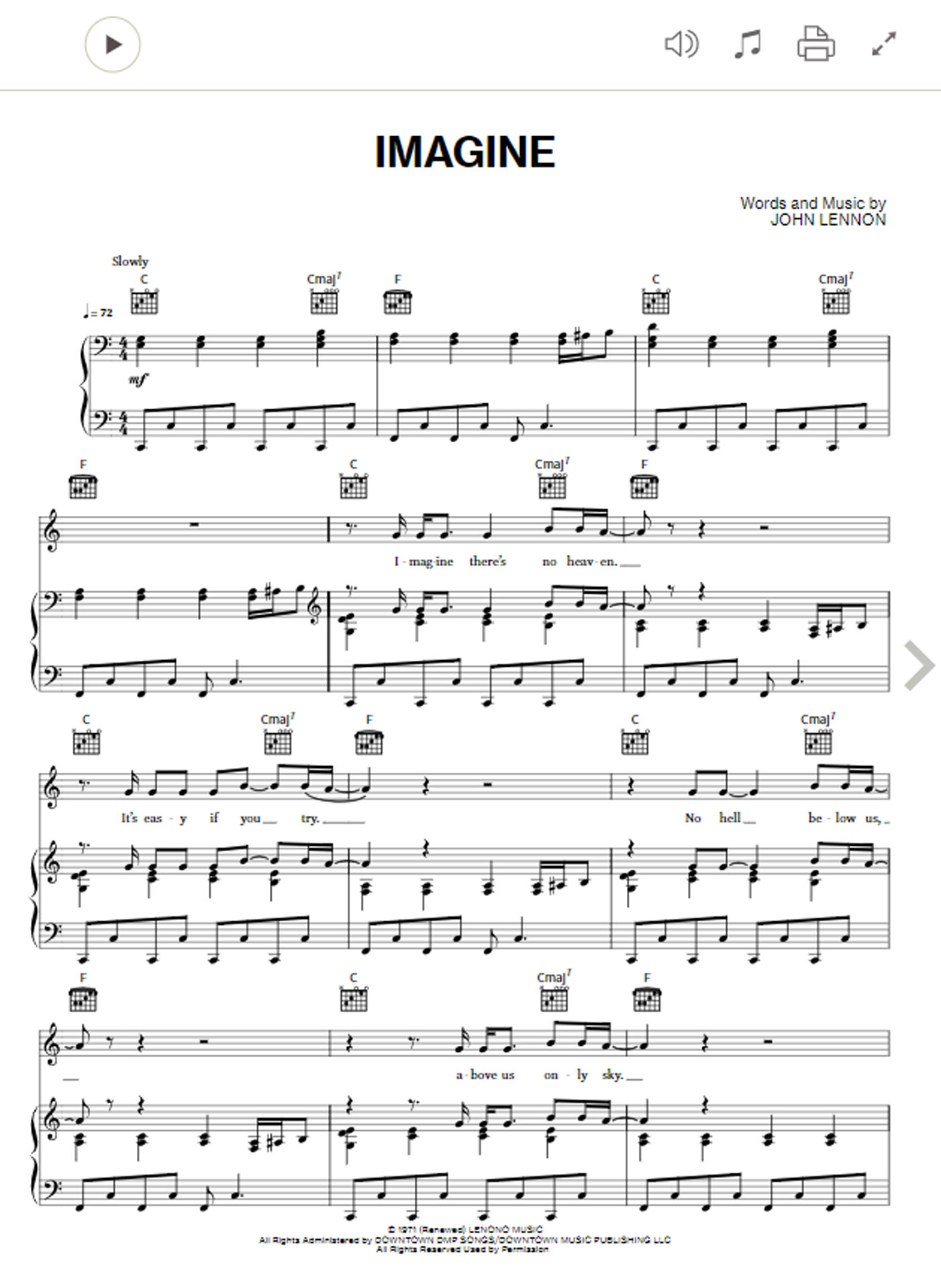 Imagine: So findest du einfache und kostenlose Klaviernoten (PDF) Imagine: So findest du einfache und kostenlose Klaviernoten (PDF)