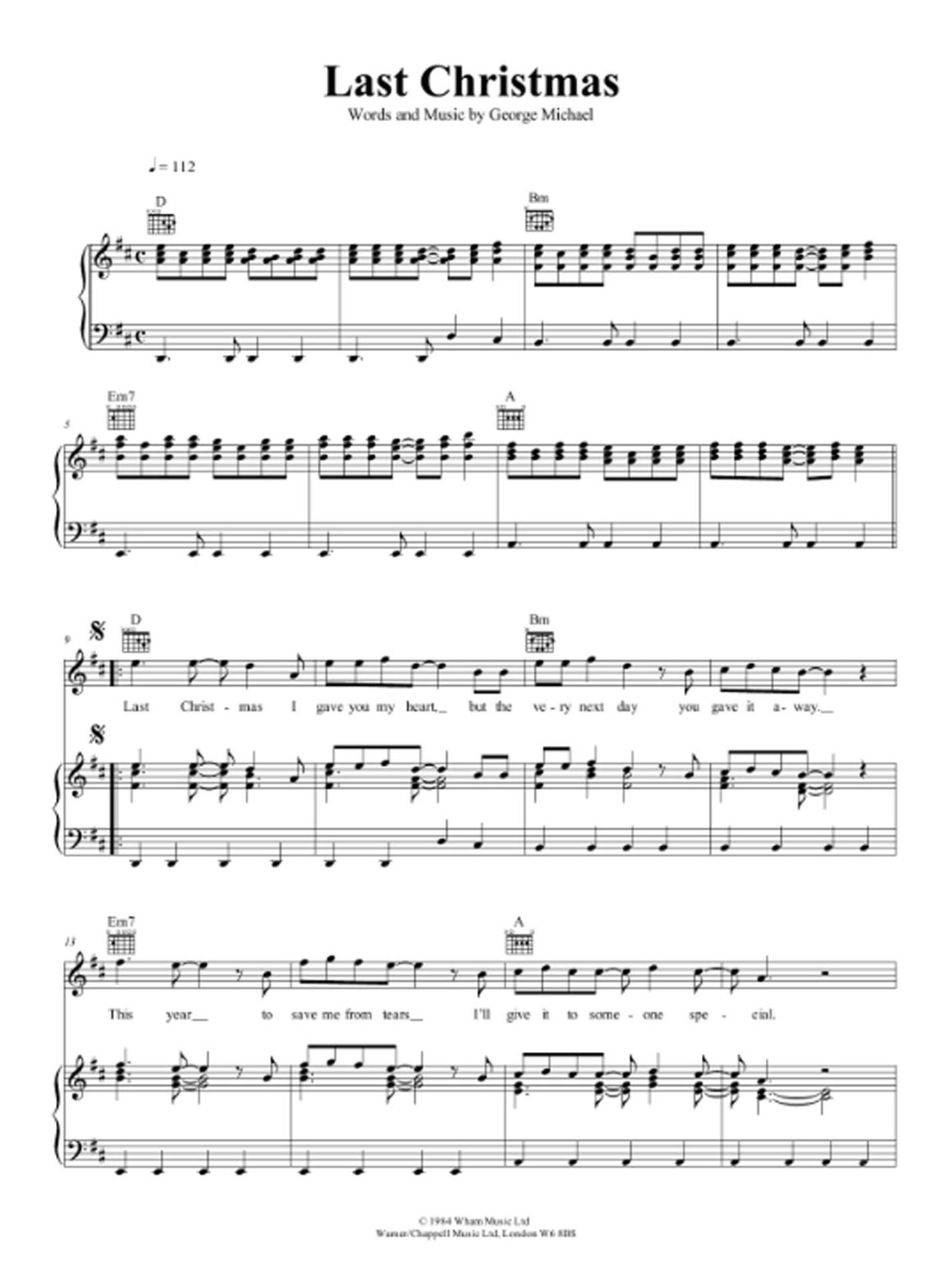 Last Christmas: So findest du einfache Noten fürs Klavier (PDF)