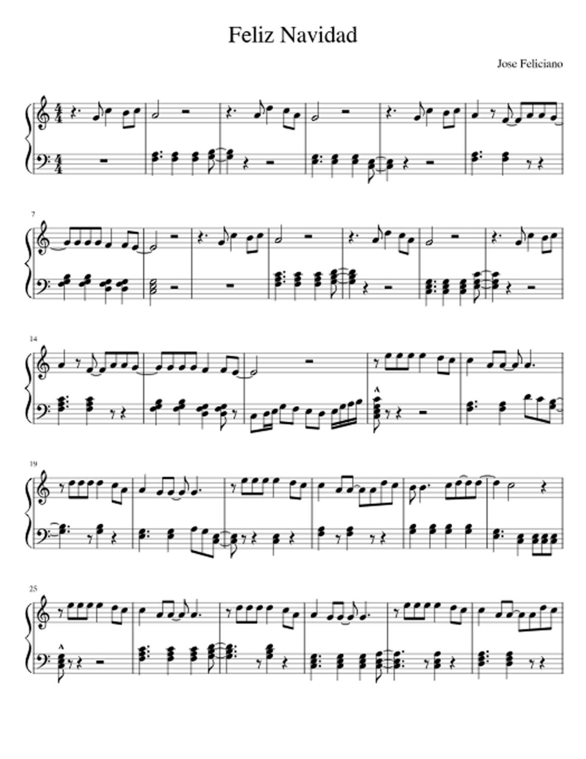 Feliz Navidad: So findest du einfache Noten fürs Klavier (PDF)